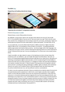 Queering the curriculum to engender inclusivity | London Met Repository